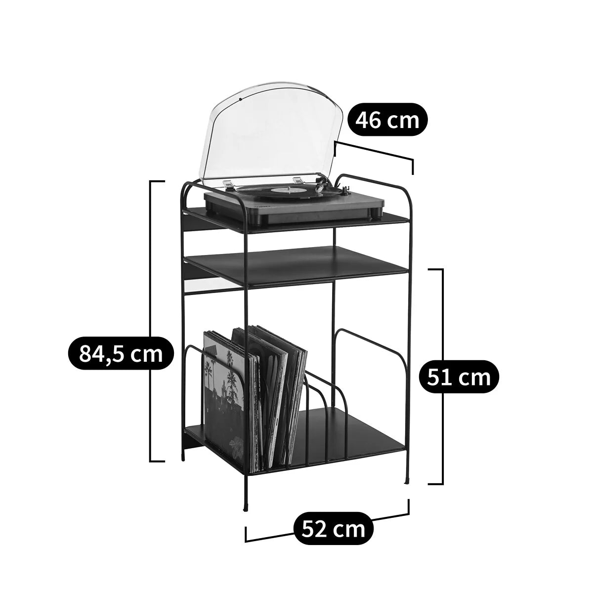 Mueble para vinilos 52 METAL BLACK#N# – Kallfu.pro